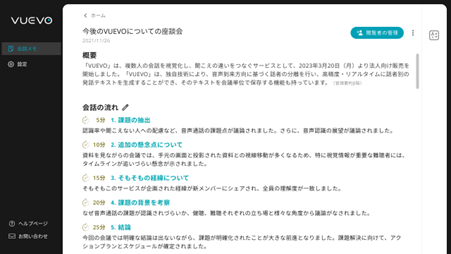 VUEVO, a service that assists with hearing difficulties, has started offering a dictionary ...